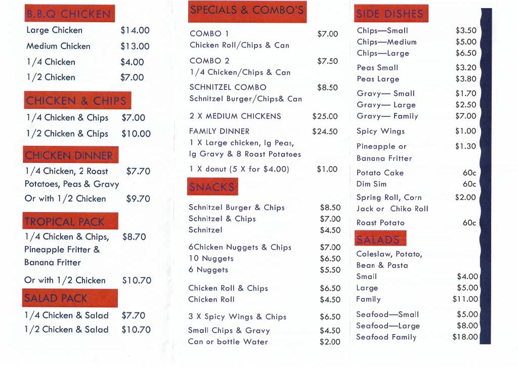 Menu at The Chicken Salad Spot fast food, Gladstone Park
