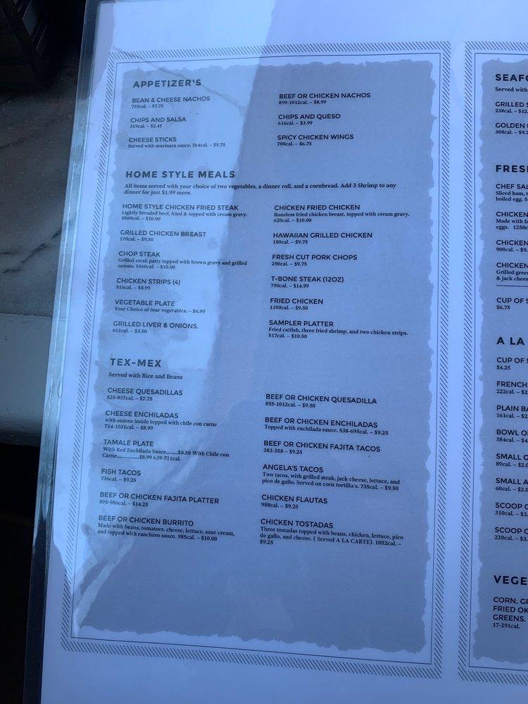 Menu at Angela's Cafe, Dallas, Inwood Rd #121