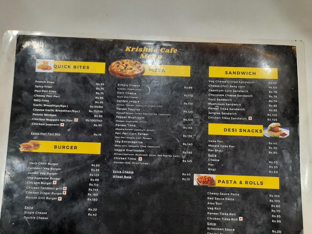 Menu at Krishna Cafe, Bengaluru, No 44