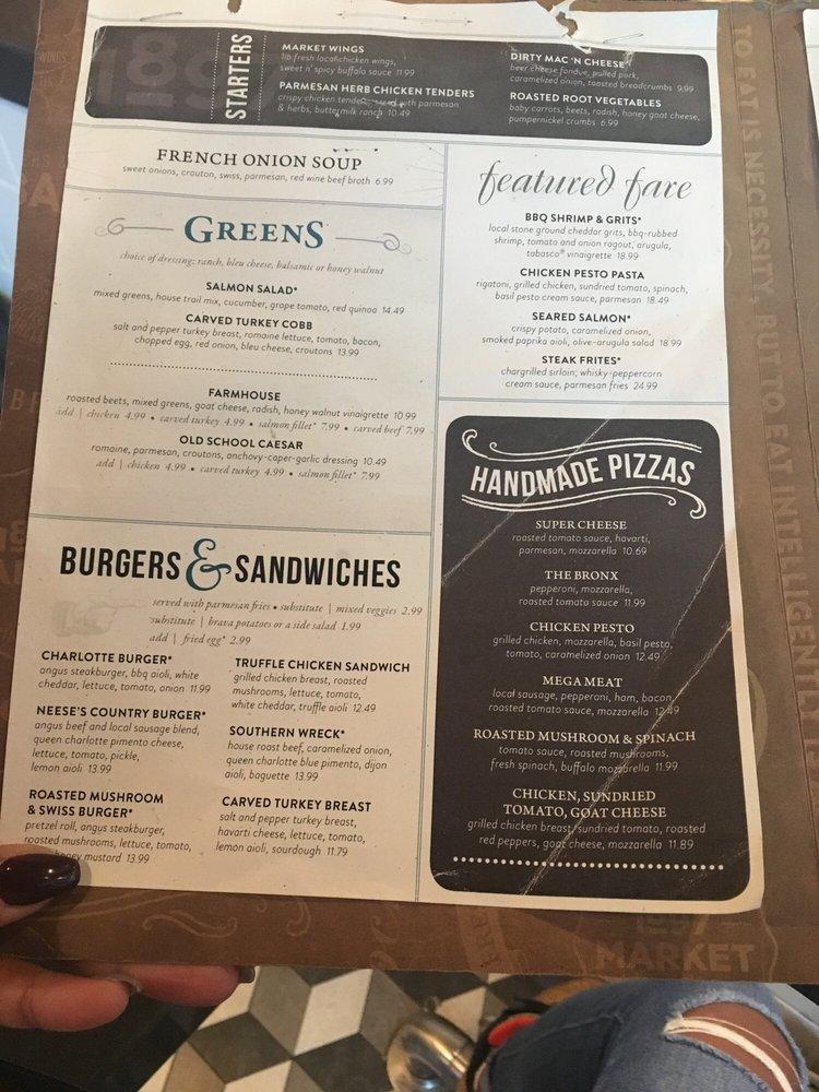 Menu at 1897 Market pub & bar, Charlotte, Josh Birmingham Pkwy