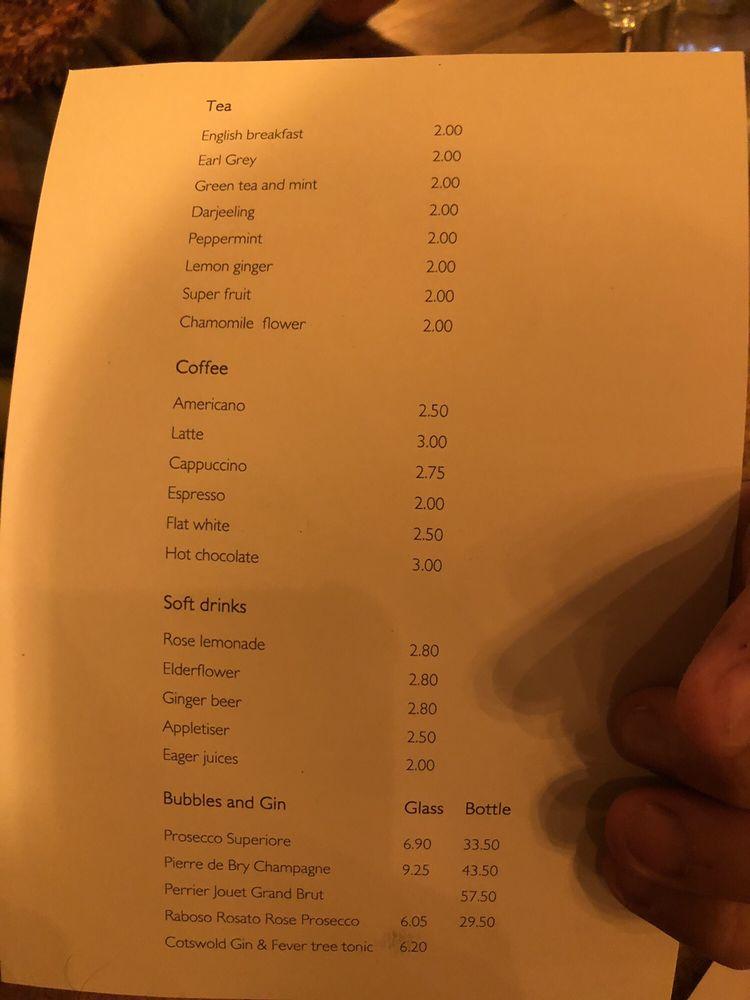 Menu at Blue Boar pub & bar, Chipping Norton