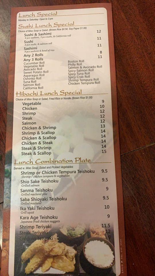 Menu at Taisho Bistro Japanese Izakaya Buffalo restaurant, Buffalo