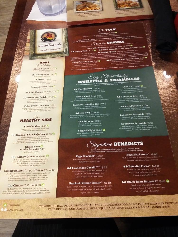 Menu at Another Broken Egg Cafe, Nashville, 208 Commerce St