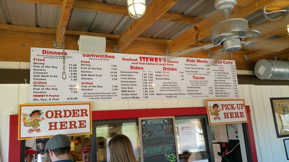 Menu at STEWBY'S Seafood Shanty restaurant, Fort Walton Beach, 427 ...