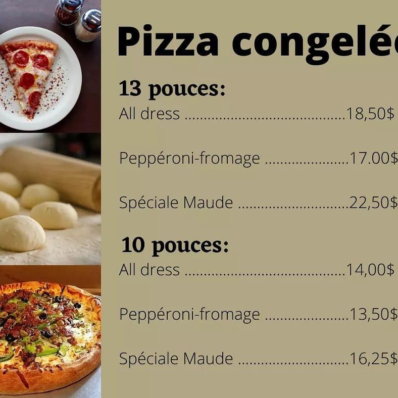 Menu at Cantine Maude pizzeria, Stukely
