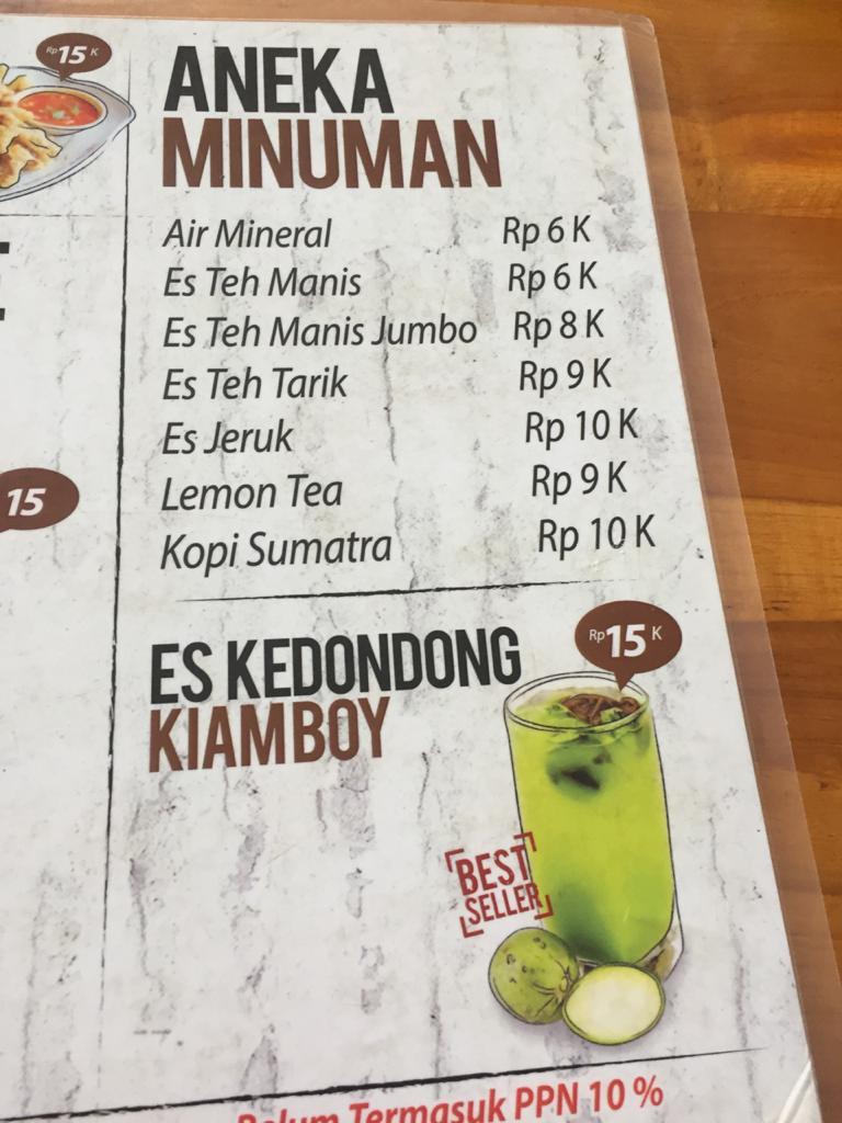 Menu at Pecel Lele Lela CibuburJambore restaurant, East Jakarta, of