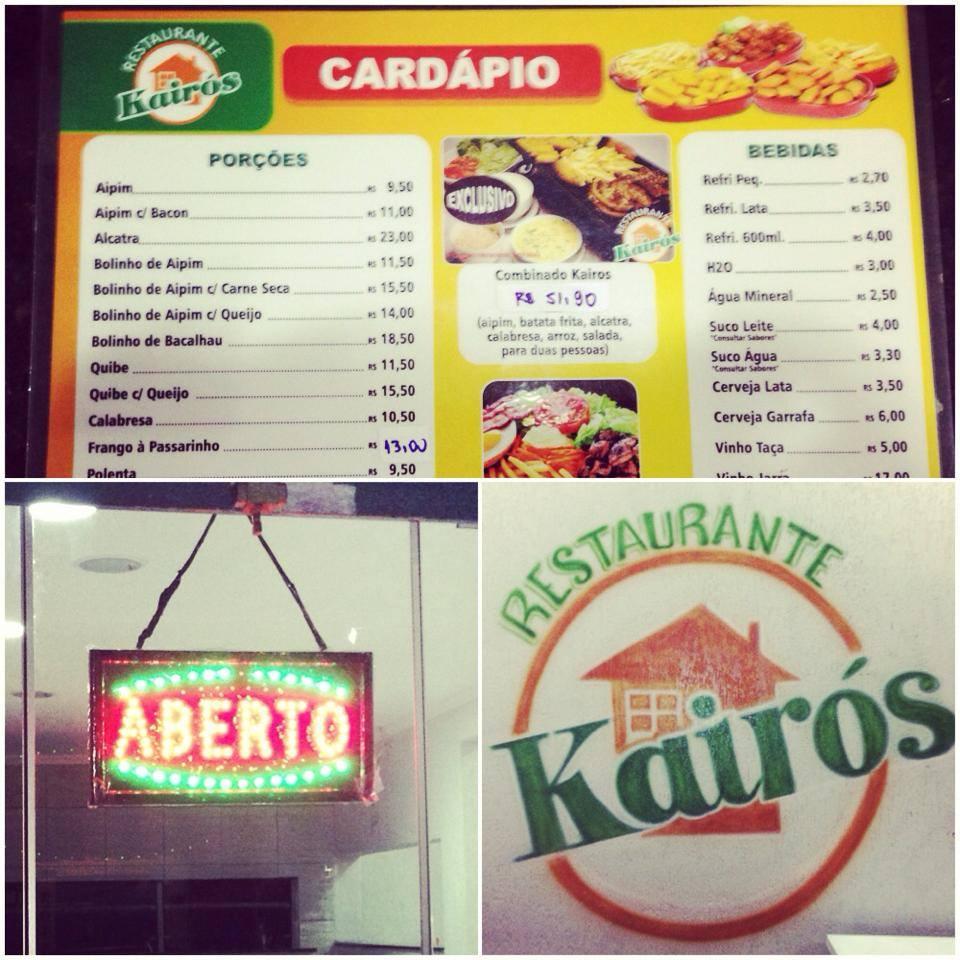 Menu em Restaurante Kairós, Curitiba