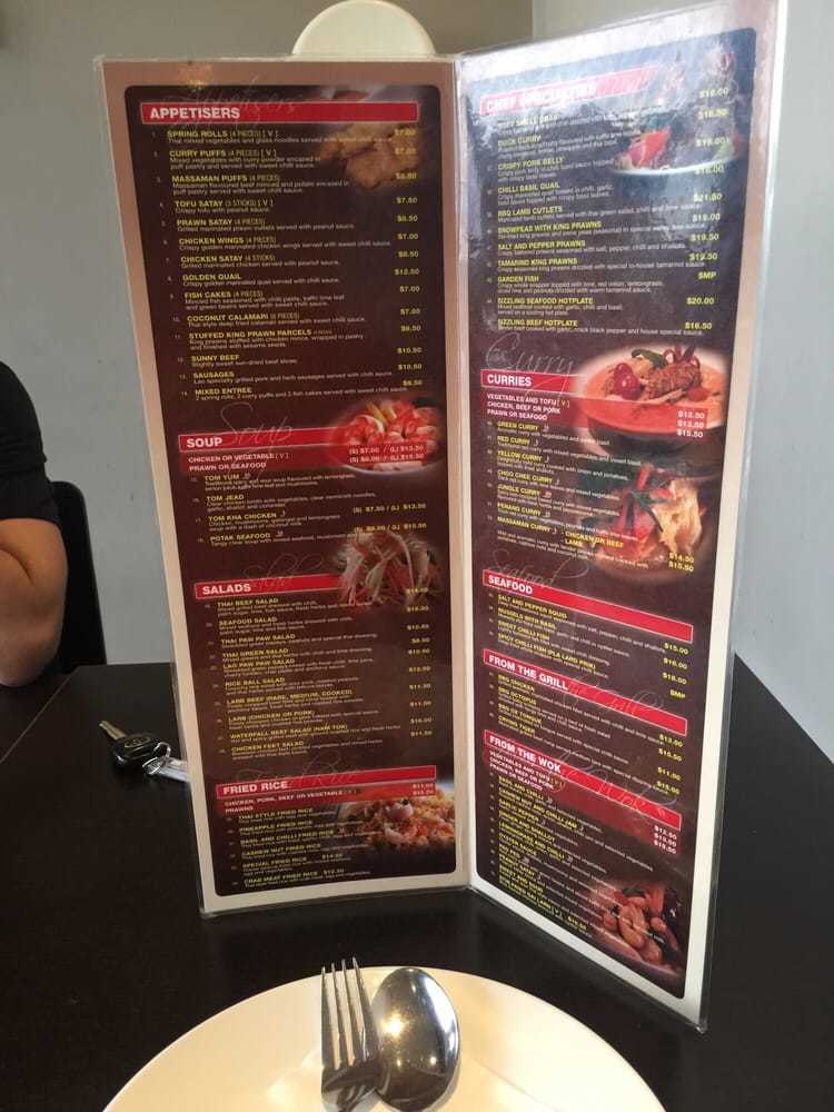 Menu at Valley Thai Restaurant, Green Valley, 19a/187 Wilson Rd