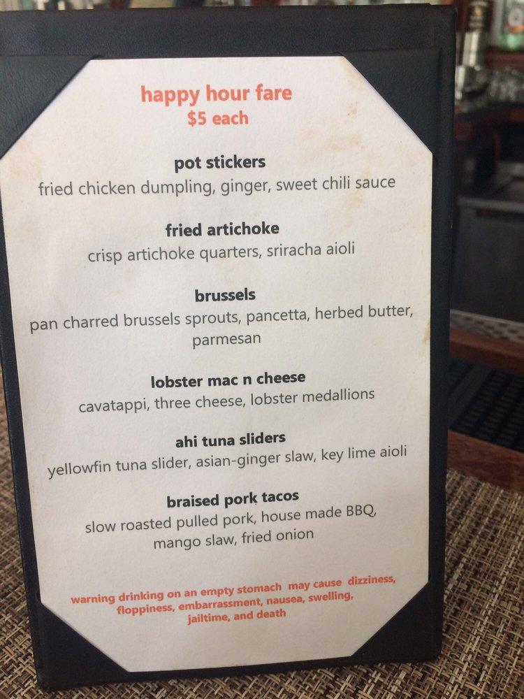 Menu at Bagatelle restaurant, Key West