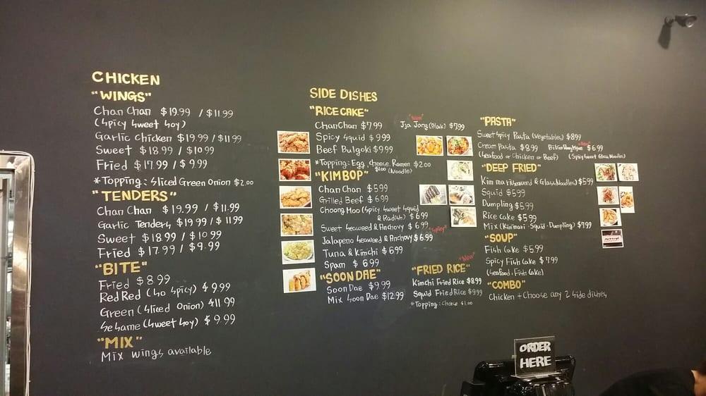Menu at Chan Chan restaurant, Irvine