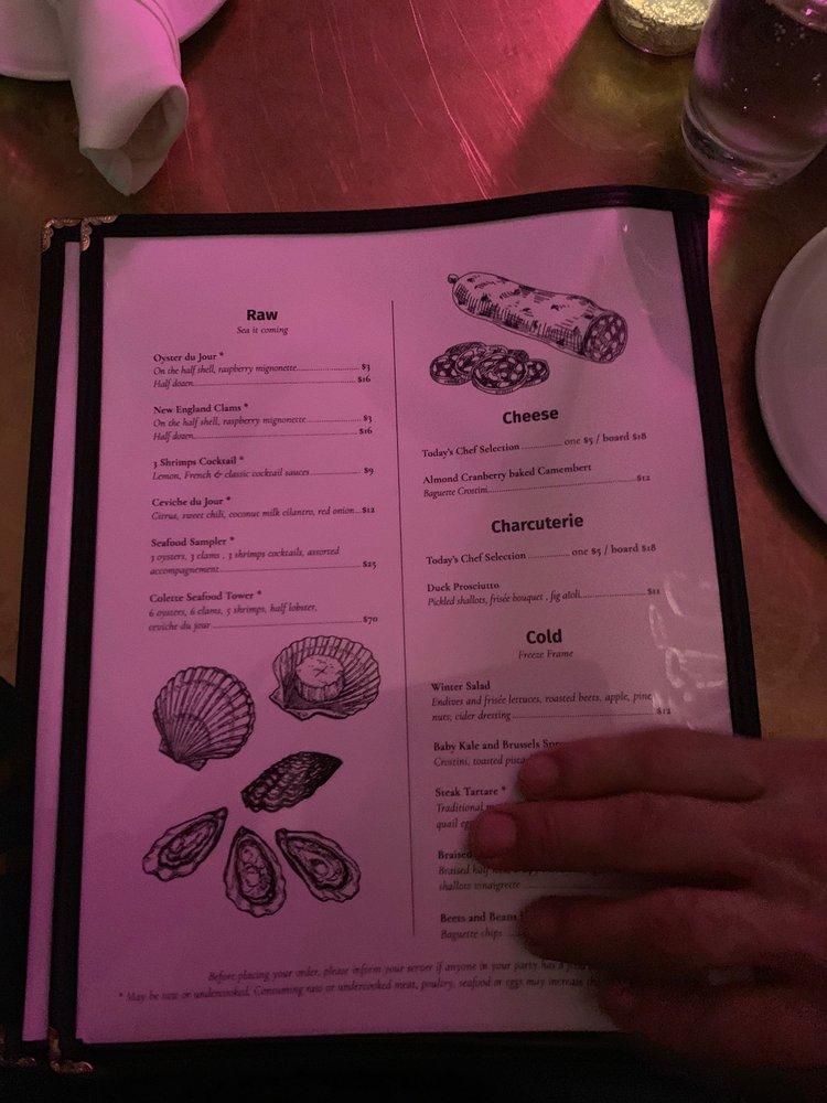 Menu at Colette Wine Bistro pub & bar, Cambridge