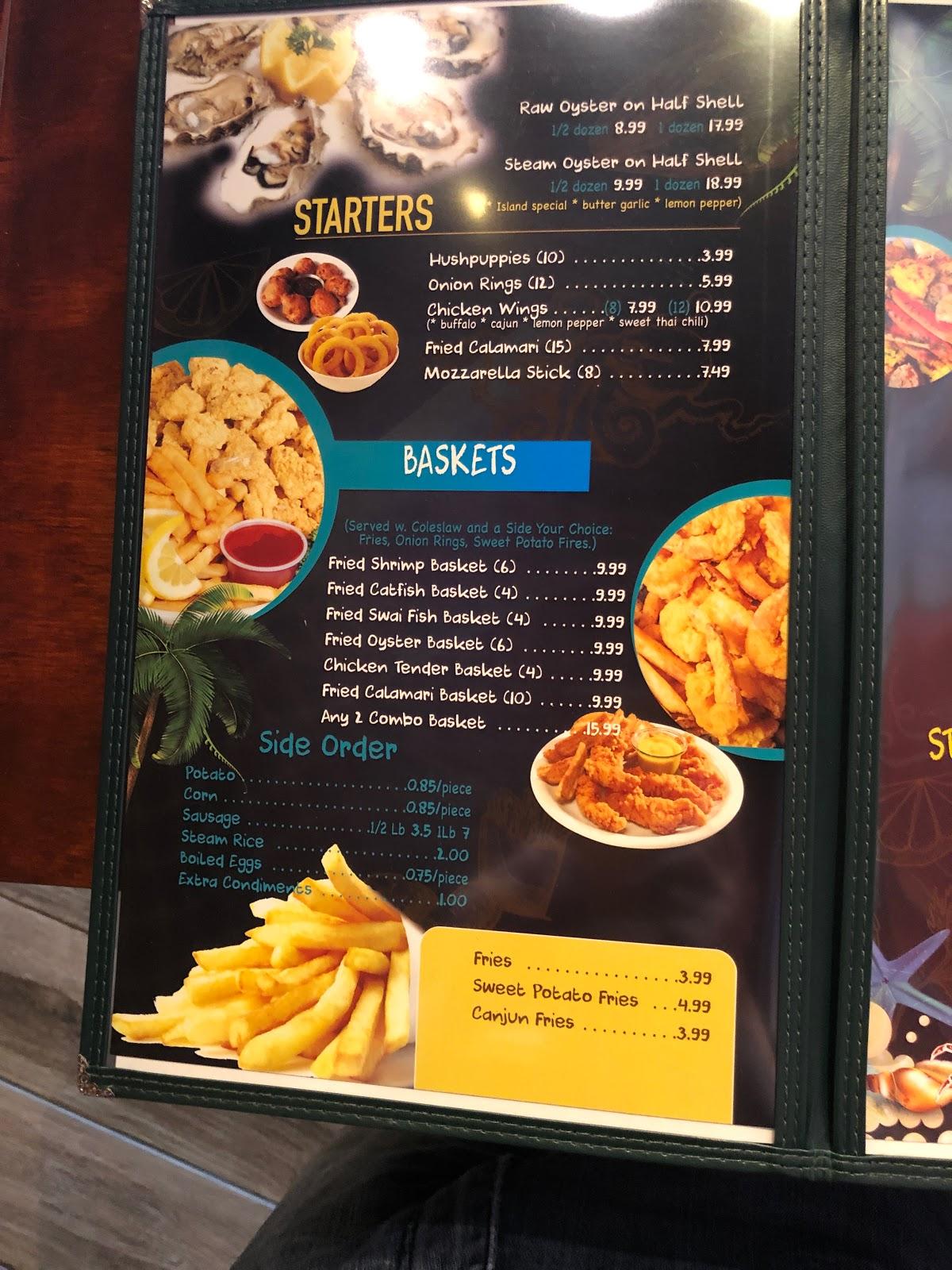 Menu at Crab ocean pub & bar, Casselberry