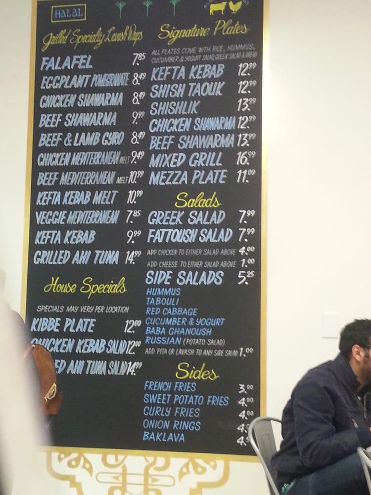 Menu at Oasis Grill restaurant, San Francisco, 711 Market St B