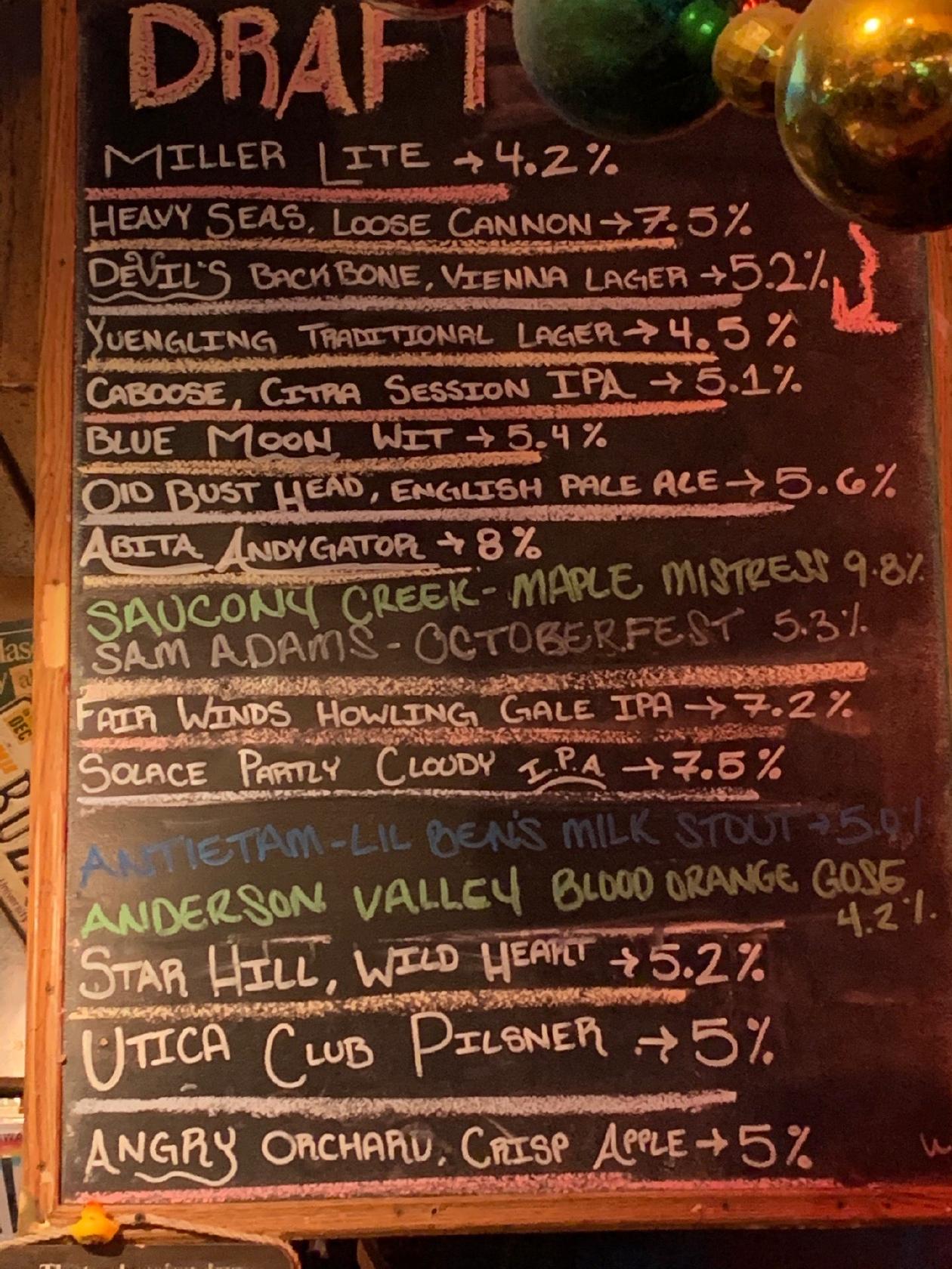 Menu at Fats Fairfax pub & bar, Fairfax