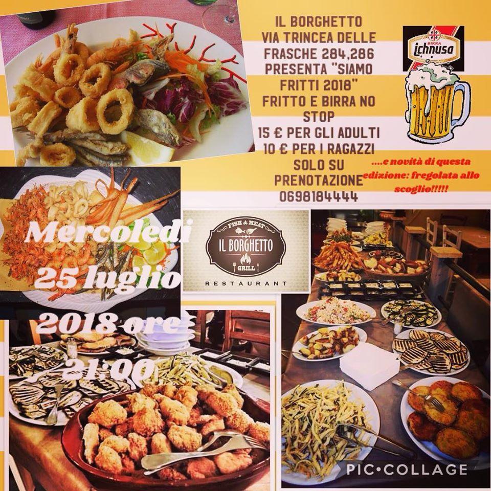 Menu at Il Borghetto restaurant, Fiumicino
