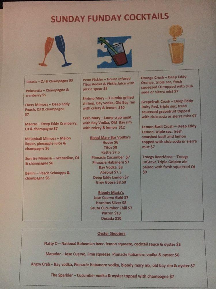 Menu at Penn Hotel Sports & Raw Bar, Hershey