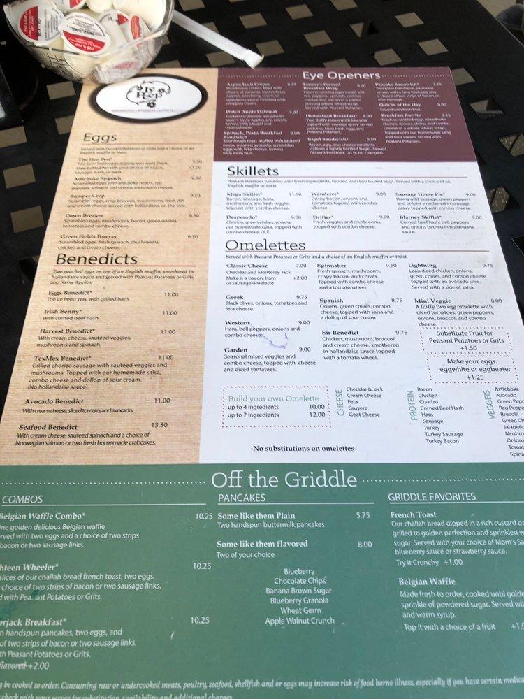 Menu at Le Peep restaurant, Charlotte, -100 Charlotte Hwy