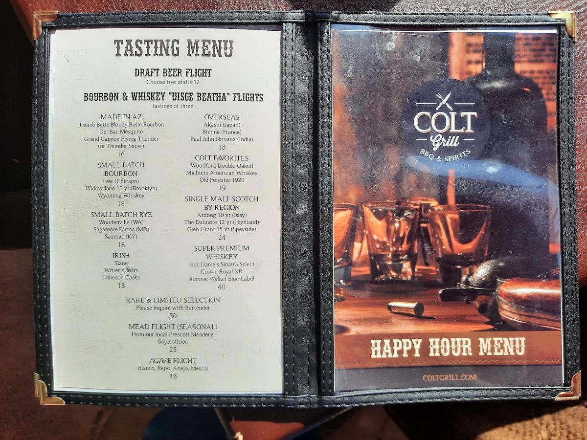 Menu at COLT Grill BBQ and Spirits Village of Oak Creek, Sedona