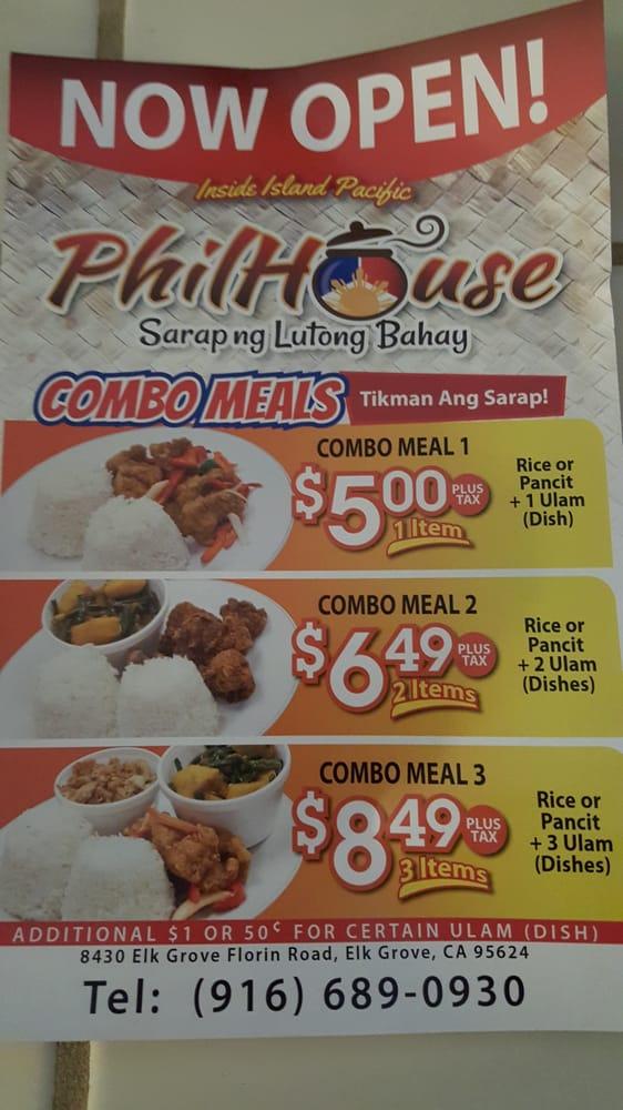 Menu At Philhouse Restaurant Elk Grove