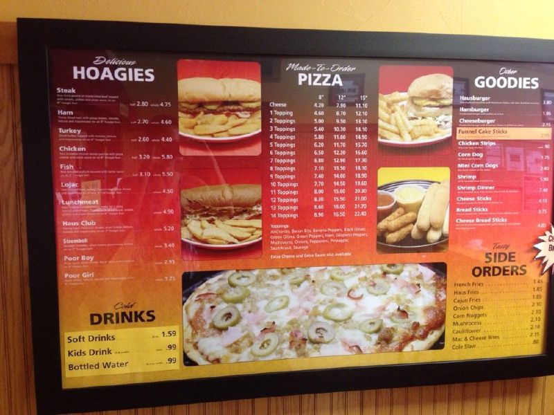 Menu at Pizza Haus Inc pizzeria, Batesville