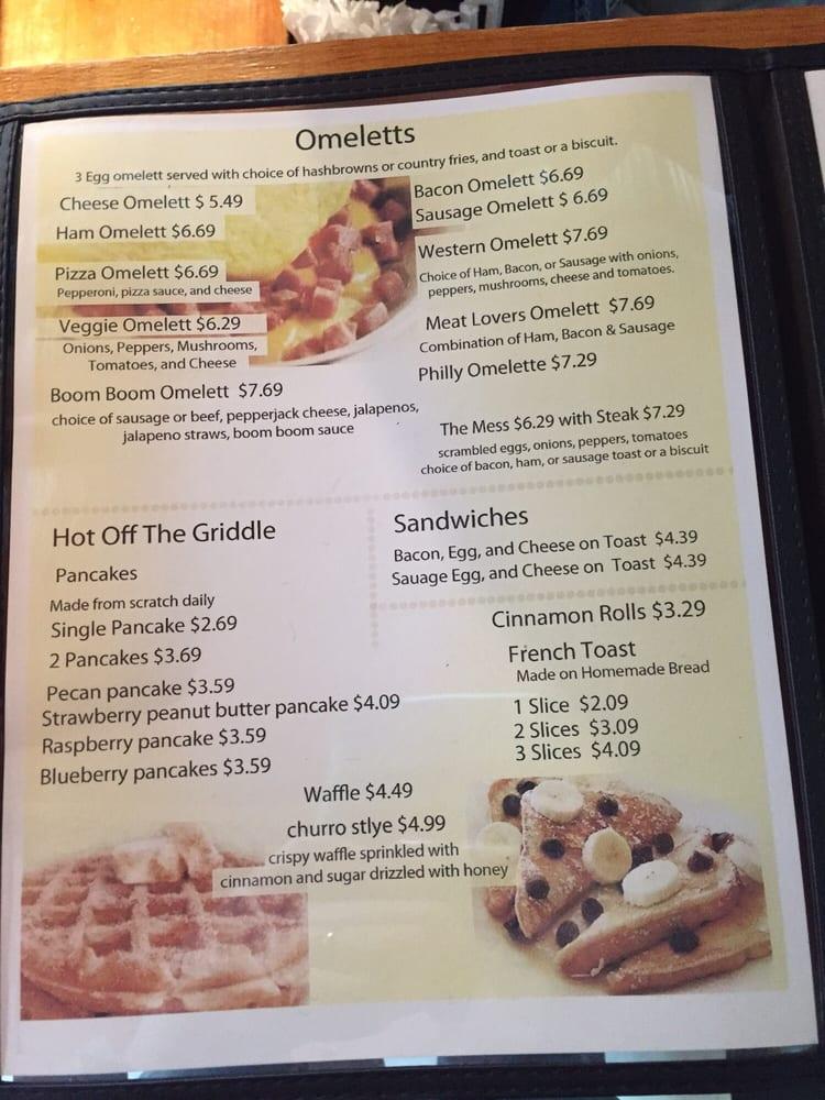 Menu at L A Cafe, Cabool