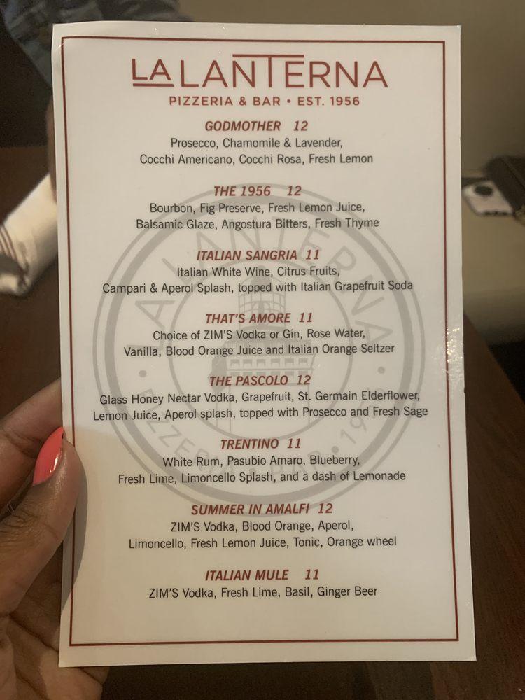 Menu at La Lanterna pub & bar, Detroit, Griswold St