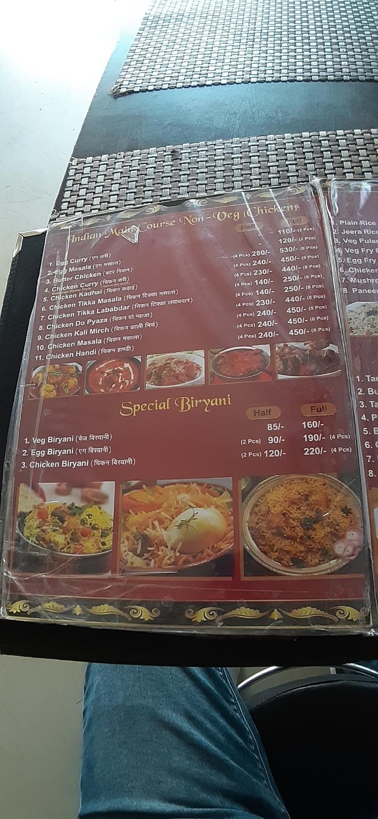 Menu at Maharaj Restaurant, Varanasi, Opp