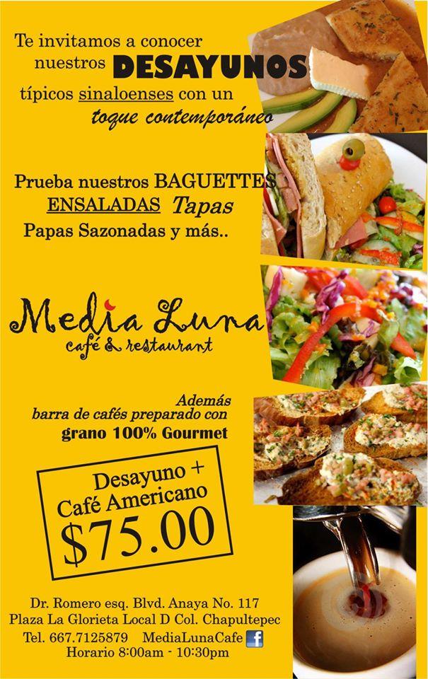 Menu at MediaLuna Café&Restaurant, Culiacán