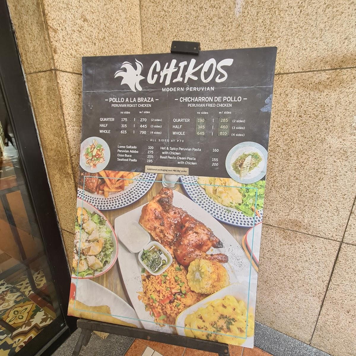 Menu at TOSH Cafe x Chikos, Makati, 142 Valero