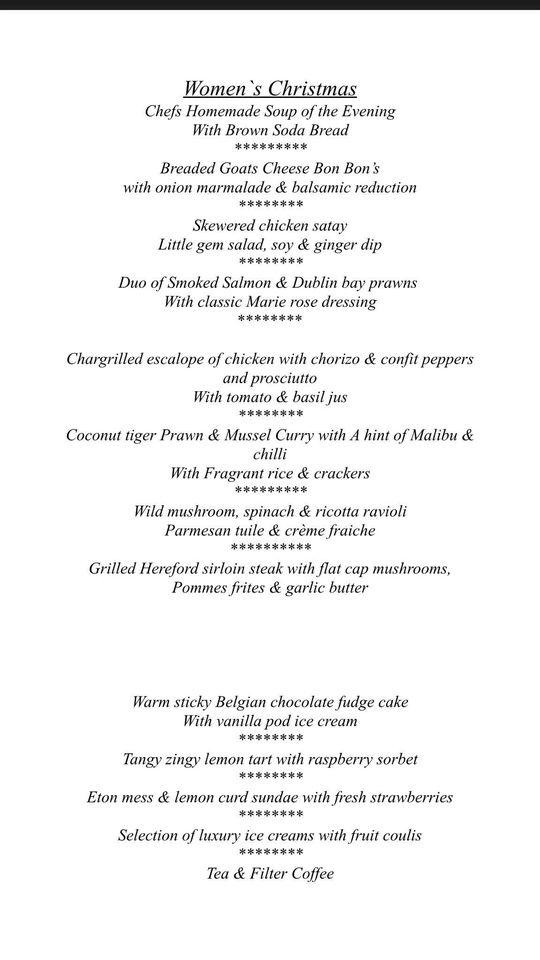 Menu at The Inn Between Bar & Restaurant & Galvins Bar, Beaufort