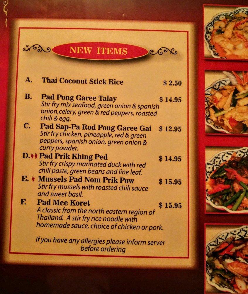 Menu at Thum's Kitchen restaurant, Cornwall