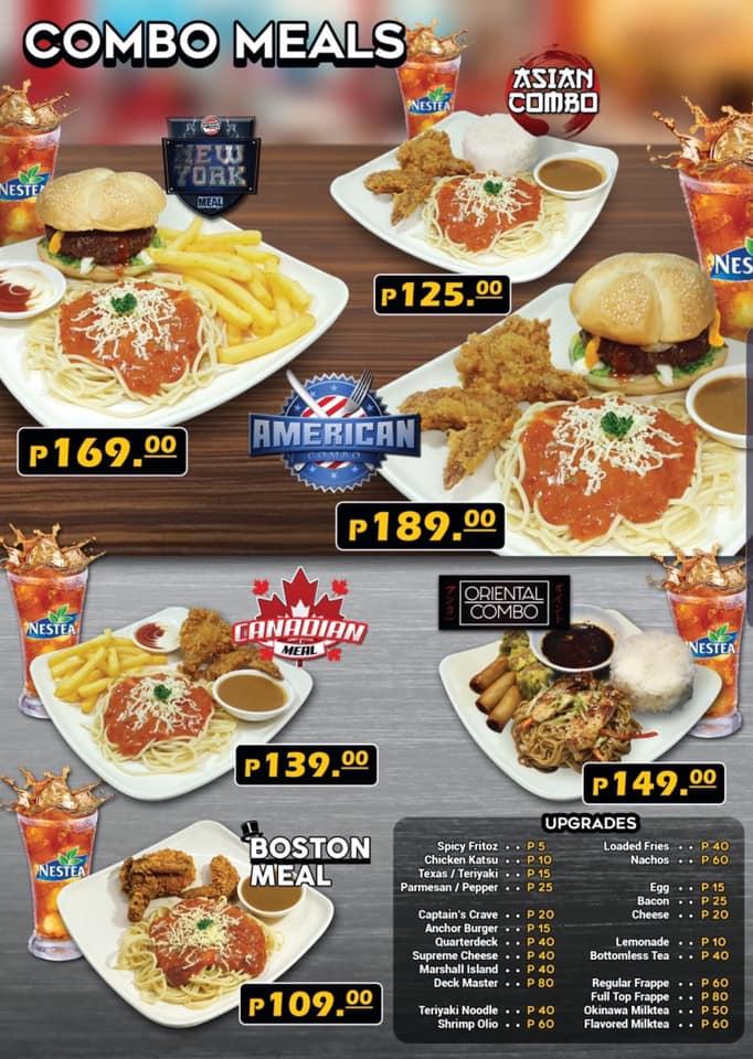 Menu at Anchor Point Diner restaurant, Santo Tomas
