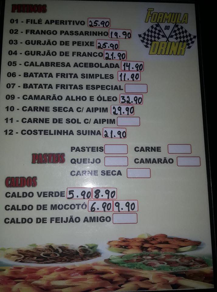 Menu at Fórmula do Drink pub & bar, Rio de Janeiro