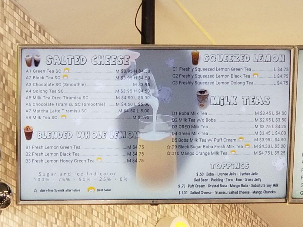 Menu at Happy Lemon pub & bar, Elk Grove, Sheldon Rd