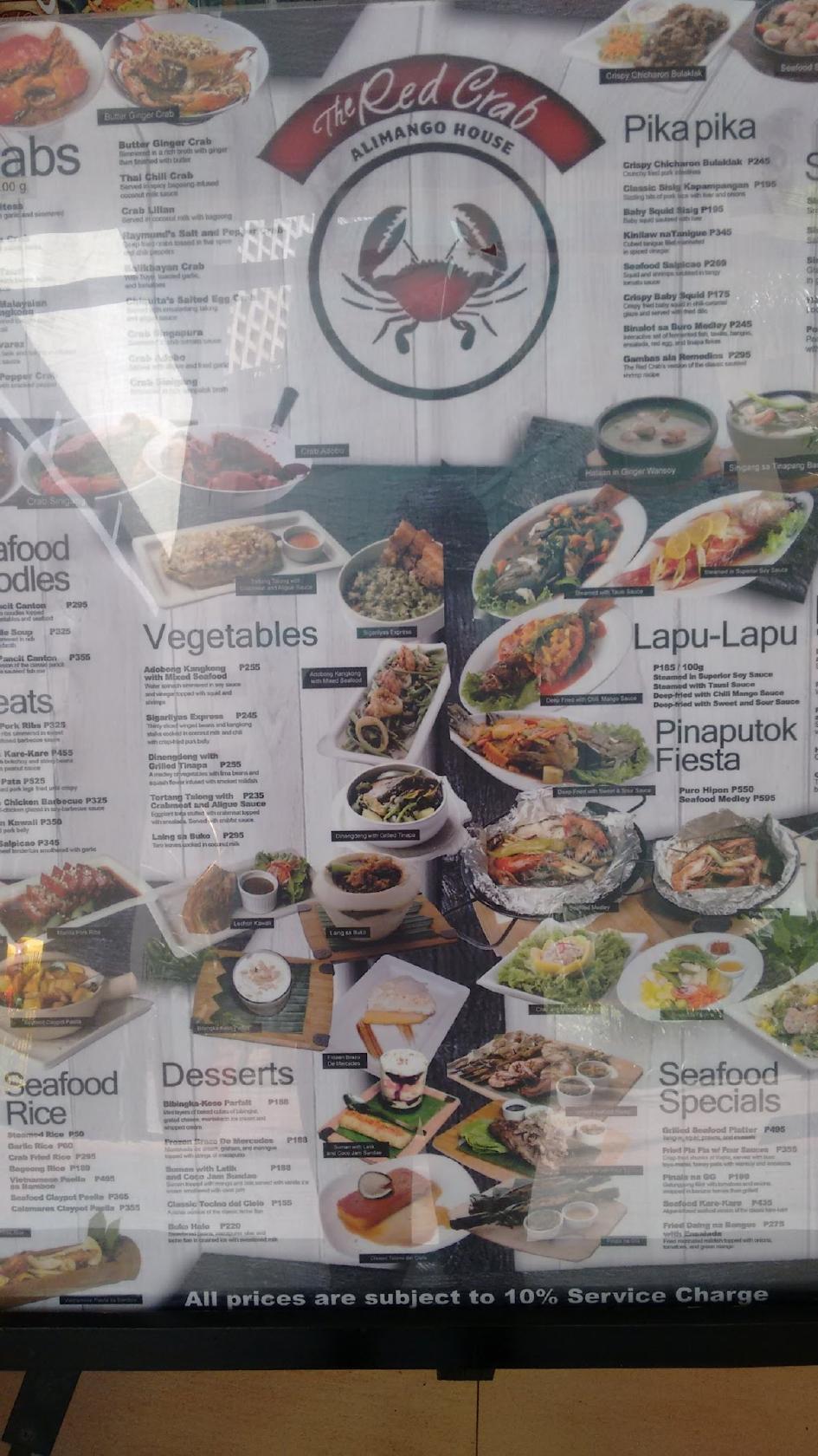 Menu at The Red Crab - Eastwood Mall restaurant, Quezon City, Eastwood City