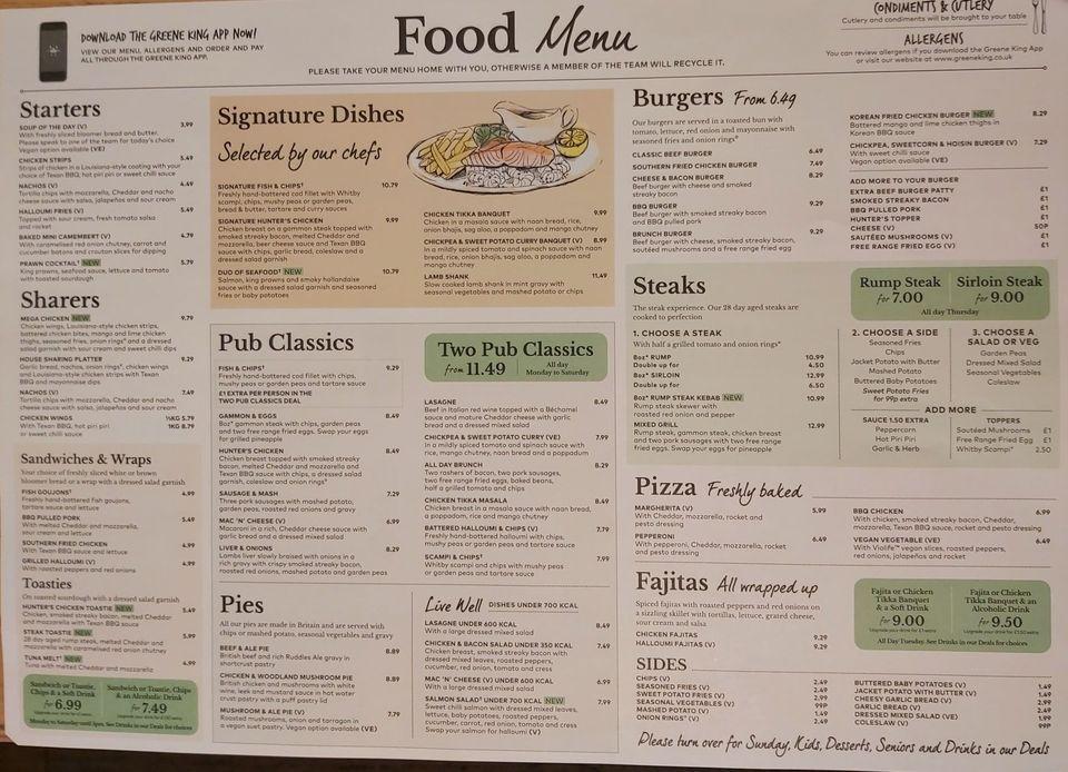 Menu at Strawberry Garden pub & bar, Morecambe