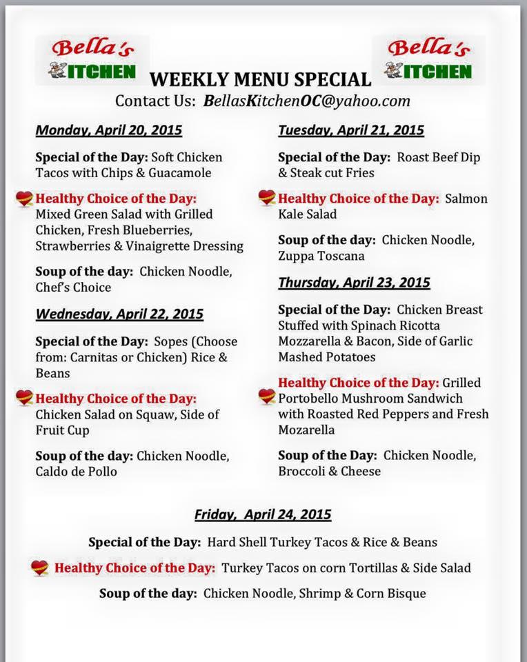 Menu at Bistro Box pizzeria, Orange