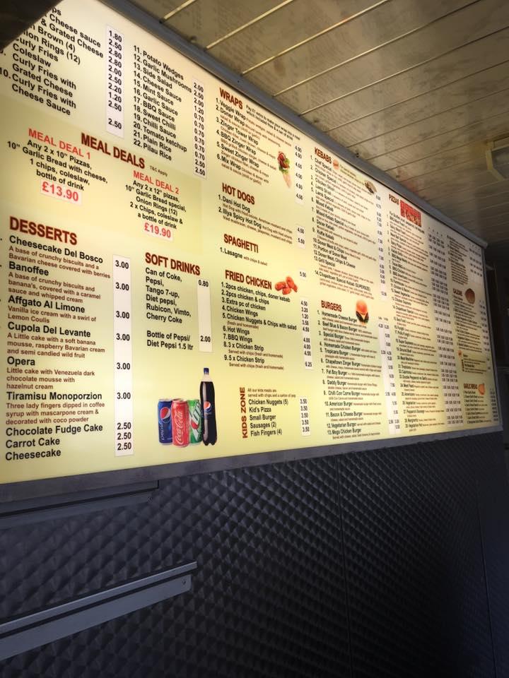 Menu at Chapeltown Grill fast food, Sheffield