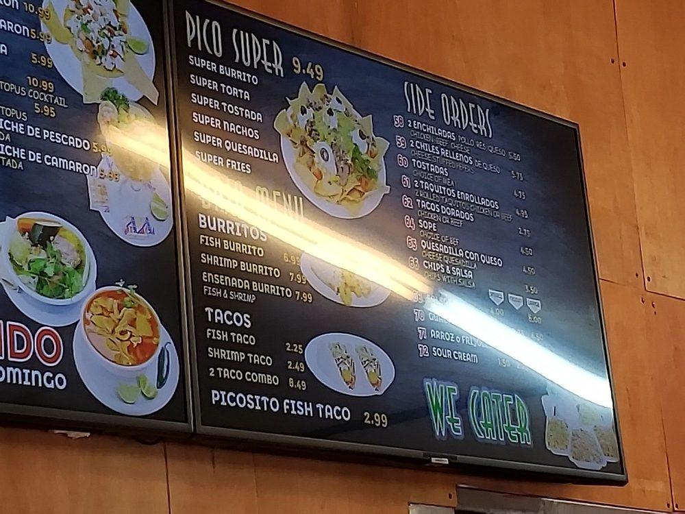 Menu at El Picosito Restaurant, Long Beach