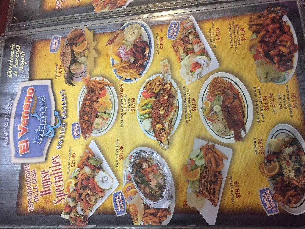 Menu at Marisco's El Veneno pub & bar, Chicago, S Pulaski Rd #4151