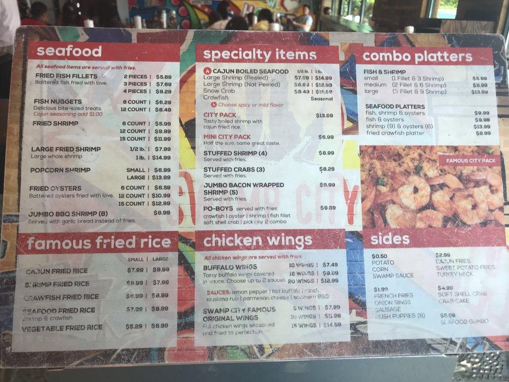 Menu at Swamp City restaurant, Houston, 300 W Little York Rd