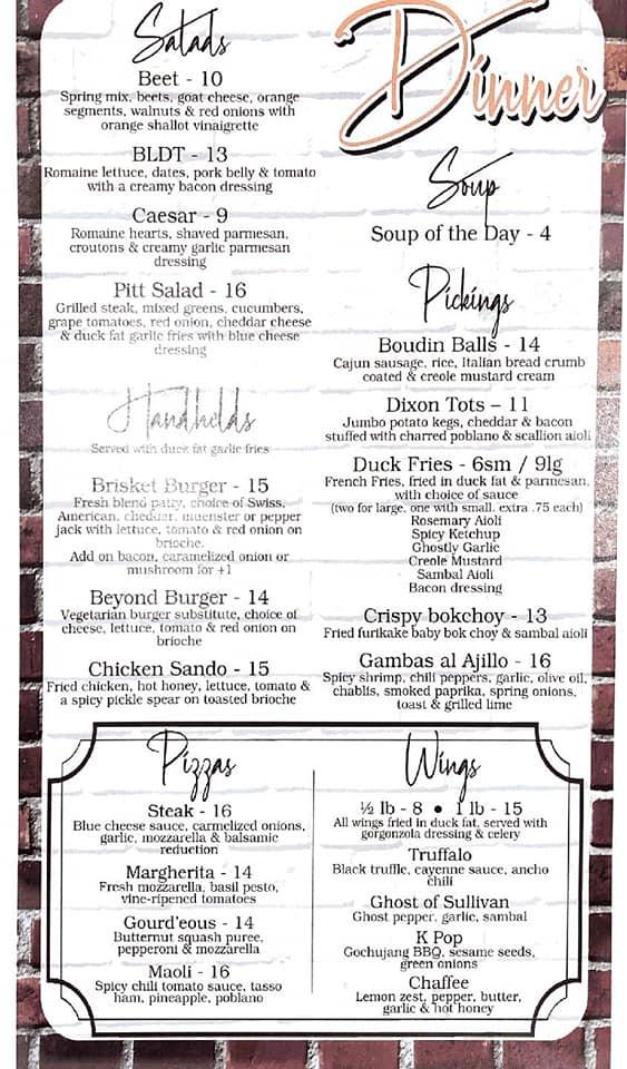 Menu at The Brimarie pub & bar, Sayre