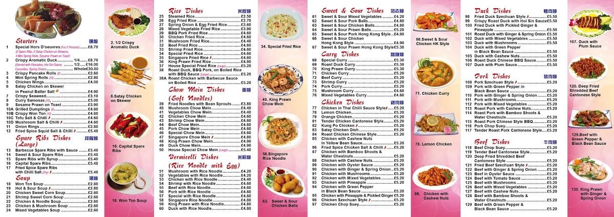 Menu at Yummy fast food, Ramsgate
