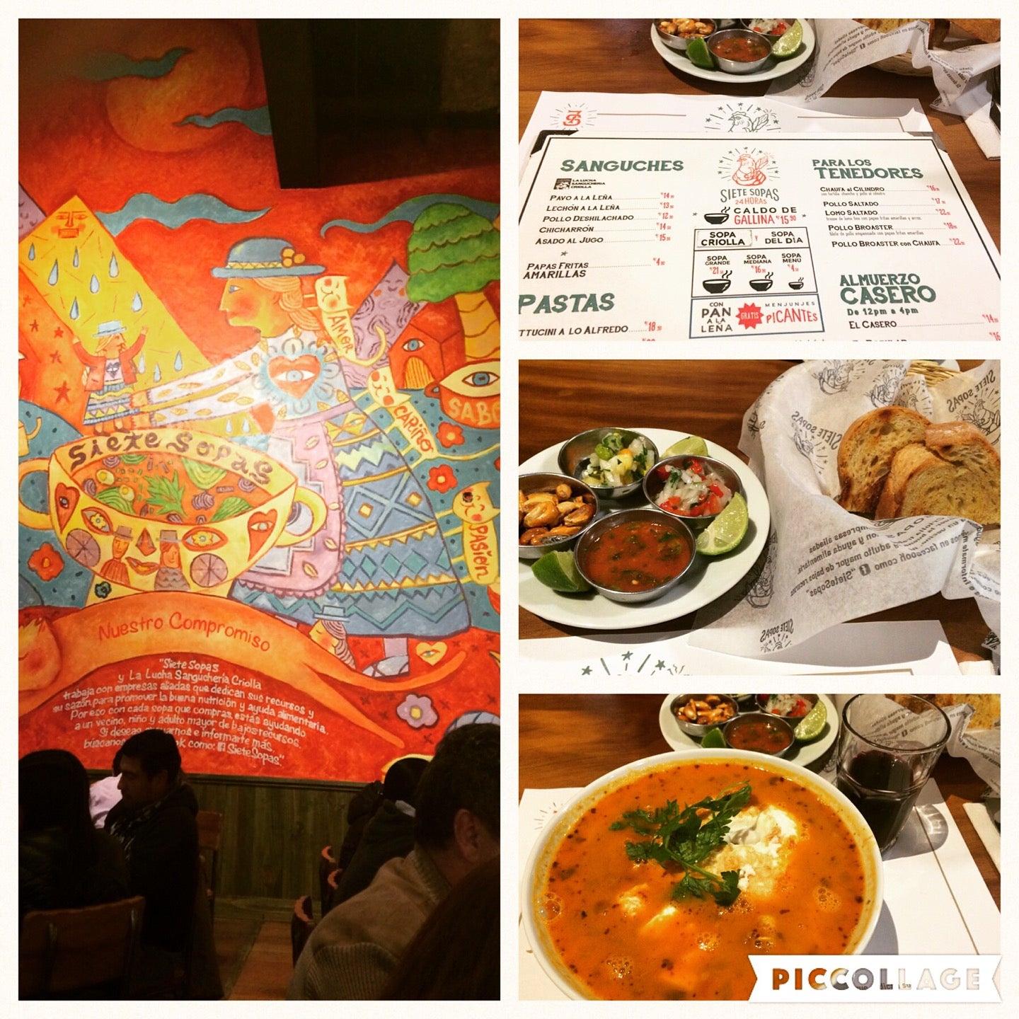 Carta del restaurante Siete Sopas Lince, Lince, Av. Arequipa 2394
