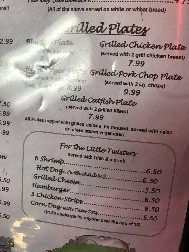 Menu at Duffy's Diner restaurant, New Iberia