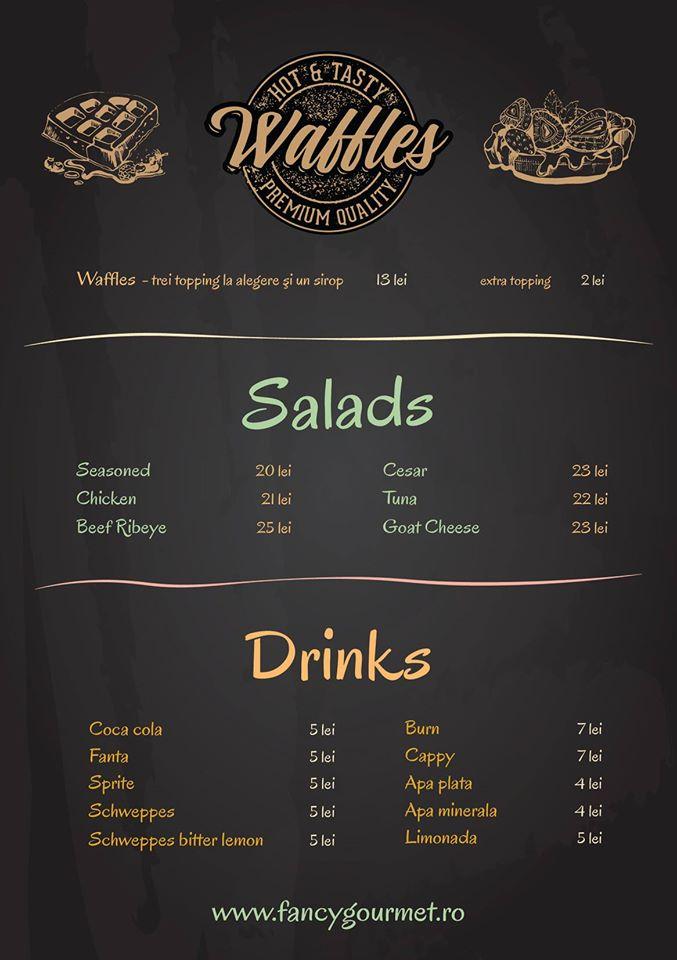 Menu at Fancy Gourmet Street Food, Bucharest