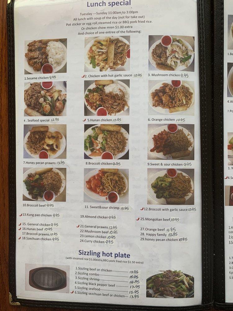 Menu at Lucky Chinese Restaurant, Red Bluff