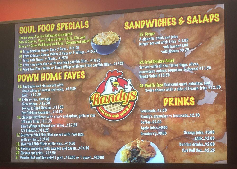 Menu at Randys Chicken And Waffles restaurant, Lancaster