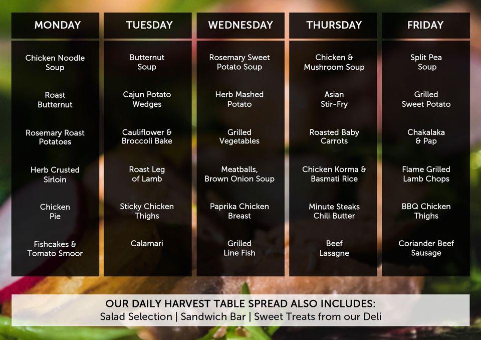 Menu at Square Cafe & Wine Bar, Cape Town, 3