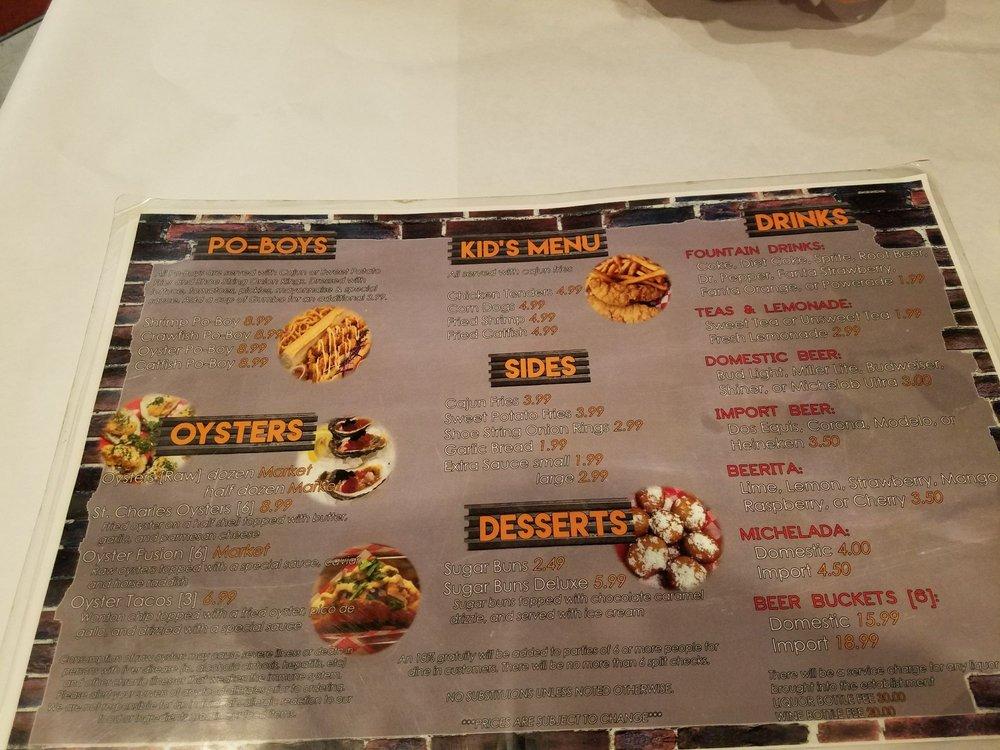 Menu at The Crawfish Pot & Oyster Bar, Houston